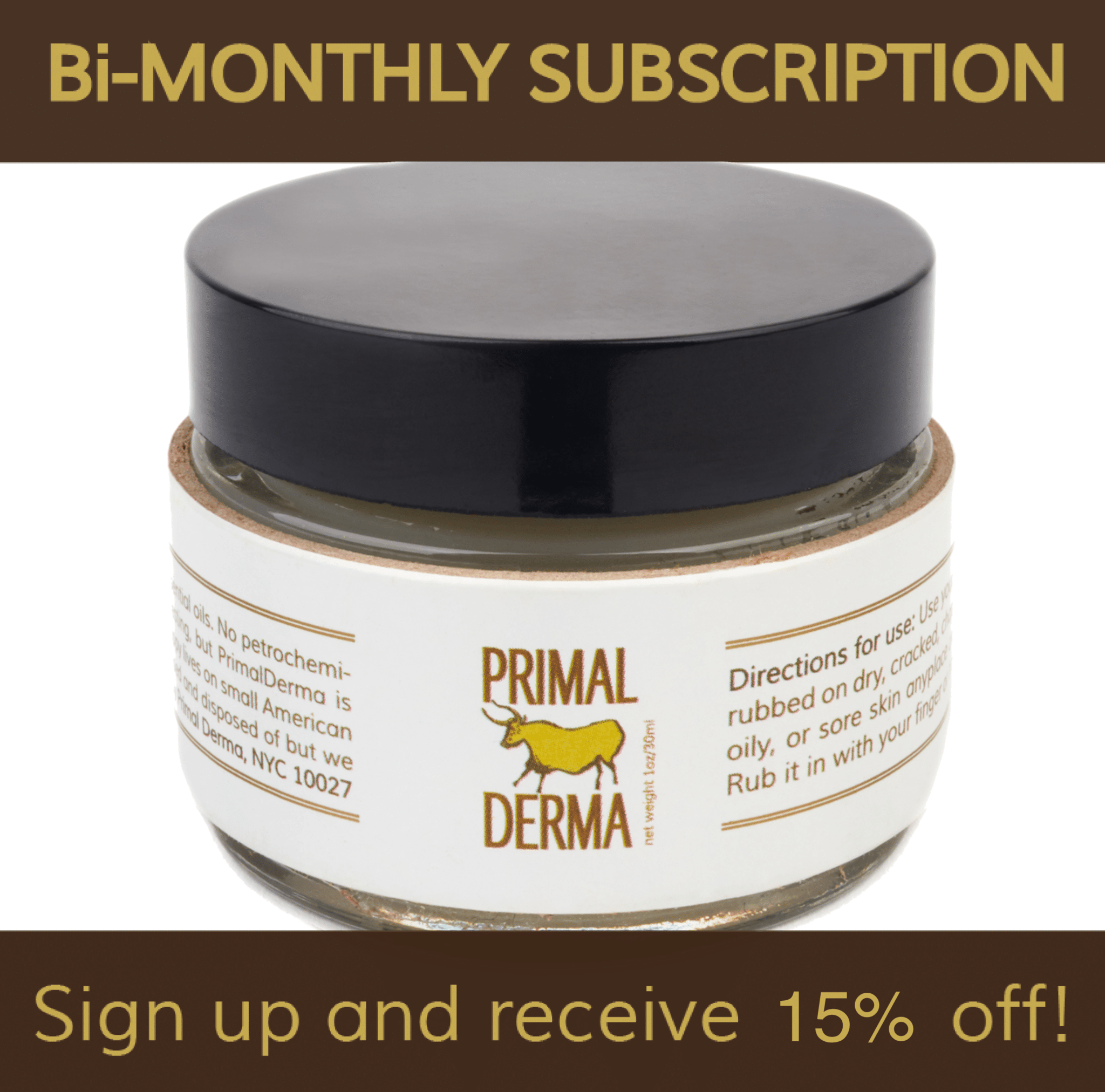Primal Derma Medium 1oz - Bi-Monthly Subscription - Primal Derma